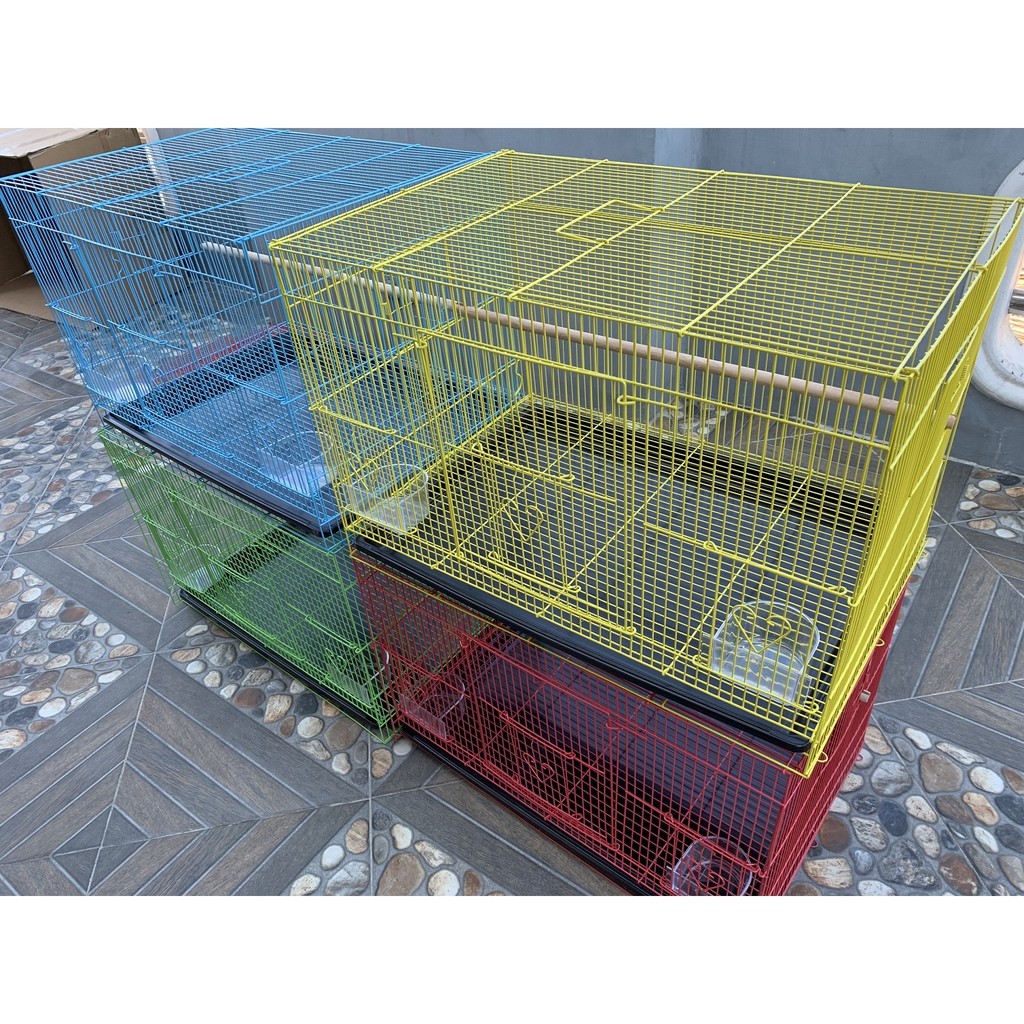 Colored BIG Collapsible Bird Cage Set 76x46x46cm | Shopee Philippines