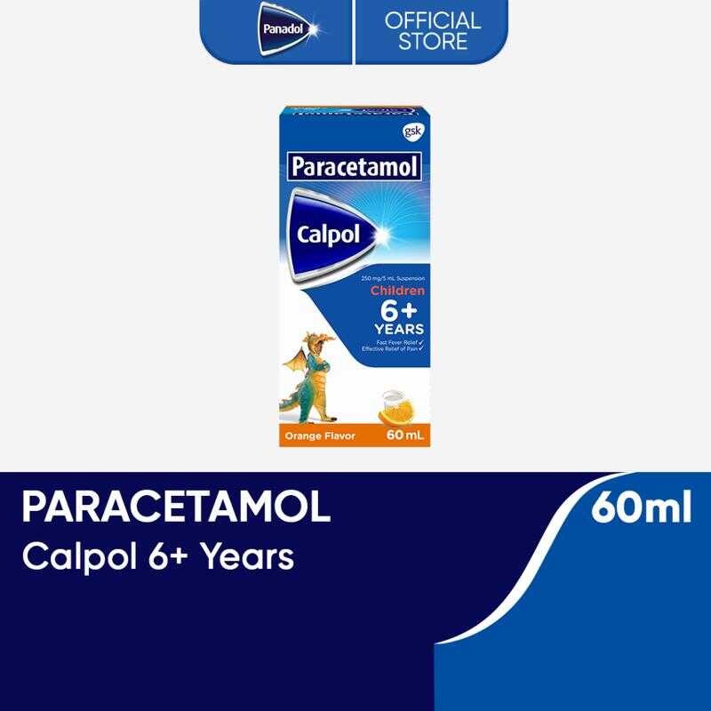 Calpol Paracetamol Orange Flavor Suspension 60Ml (6-12 Years Old) 17 ...