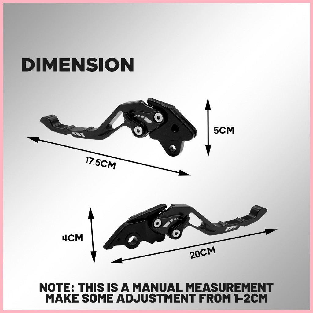 CLICK V2 / CLICK V3 COMBI CNC ALLOY BRAKE LEVER SET FOR HONDA CLICK V2 ...