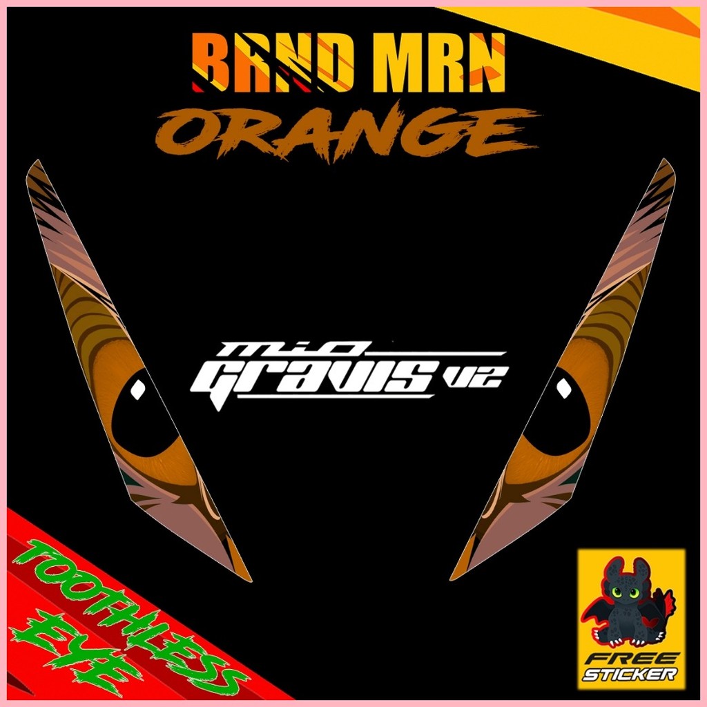 YAMAHA MIO GRAVIS V2 TOOTHLESS EYE STICKER TINT PROTECTOR XSERIES ...
