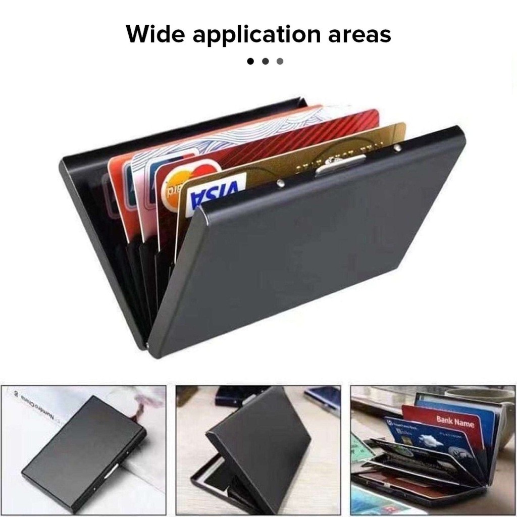Stainless Steel Business ID Credit Card Holder RFID Blocking Protector ...