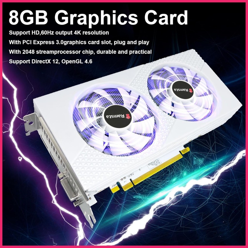 ∏ RAMSTA AMD RX550 4GB / RX580 8GB Graphics Card GDDR5 256Bit Computer GPU Video Card For PC ...