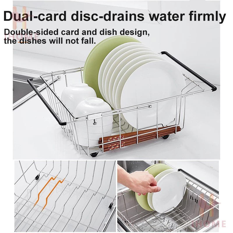 Retractable Sink Water Filter Rack Stainless Steel Bowl Rack Sink Rack ...