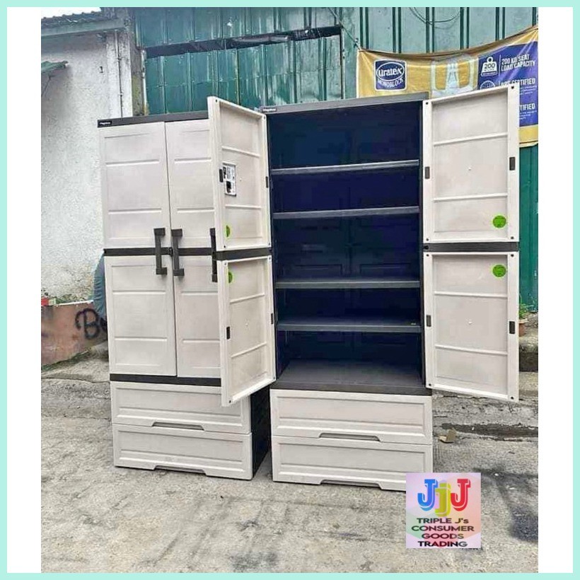 MG-188 Megabox Cabinet with 2 Drawer Beige and Grey | Shopee Philippines