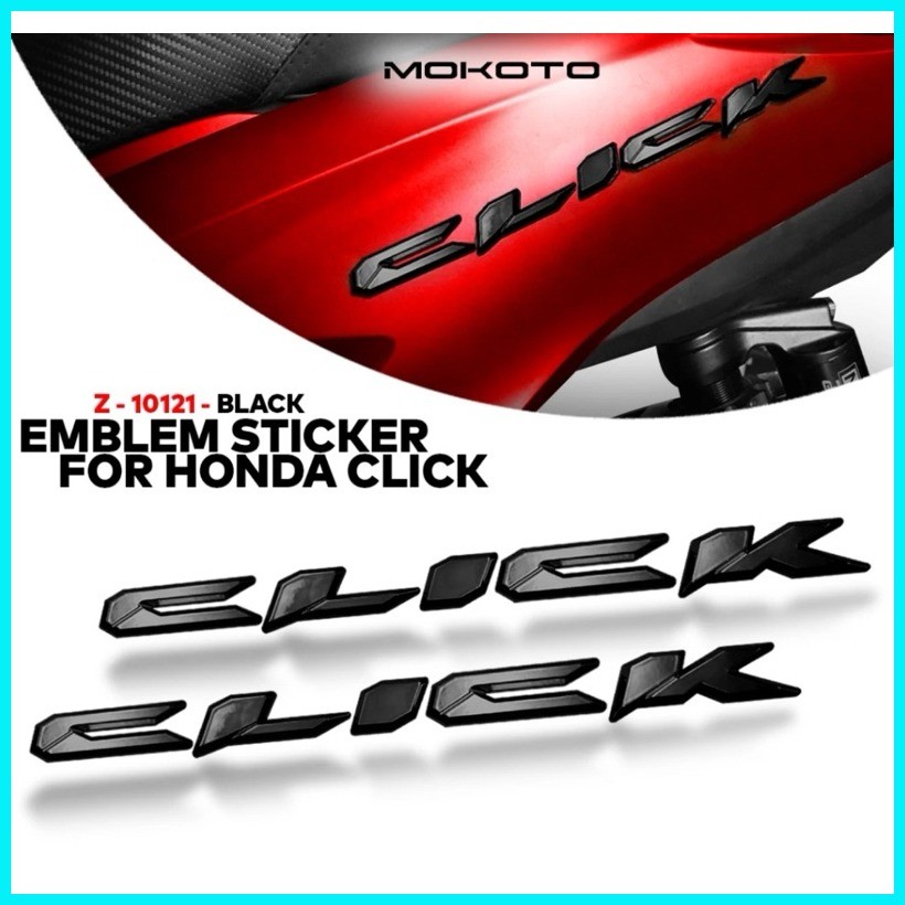 HONDA CLICK EMBOSSED EMBLEM 3D STICKER LOGO CHROME DESIGN FOR CLICK ...
