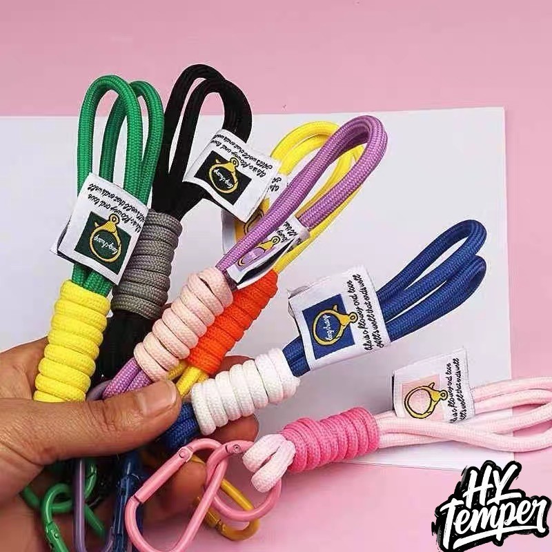 Fashion Colored Lanyard Candy-colored Macaron Woven String Creative ...