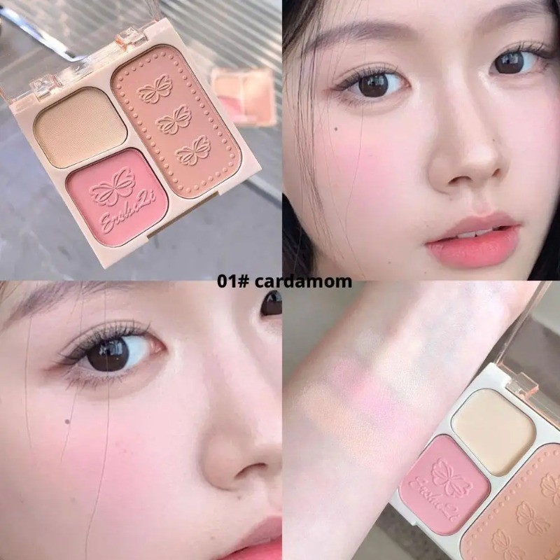 3 Color Matte Blush Pressed Powder Waterproof Blush Powder Naturally ...