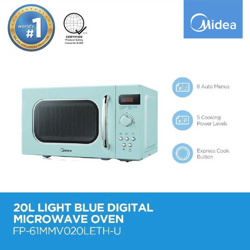 Midea Digital Microwave Oven Retro Design 20L Express Cook Button 8 ...