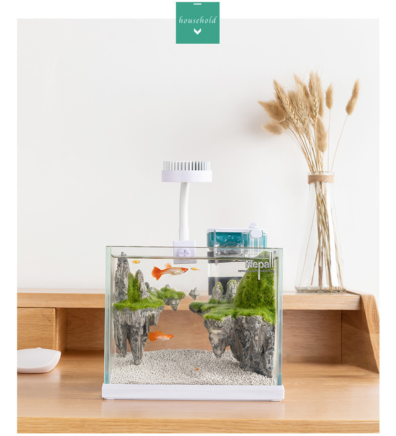 YEE Sky City Small Fish Tank Ecological Micro Landscape Mini Aquarium ...