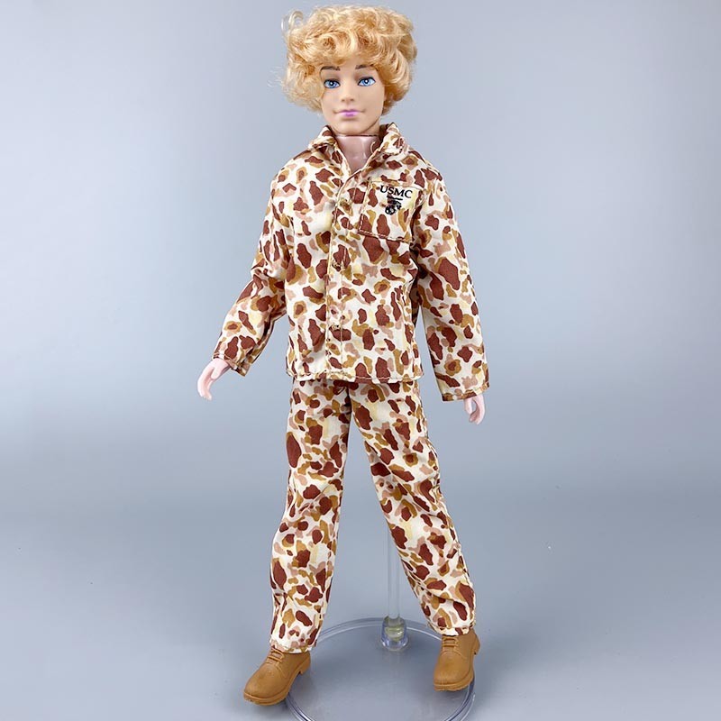 Camouflage Army Soldier Cosplay 1/6 Boy Doll Clothes For Ken Doll Coat ...