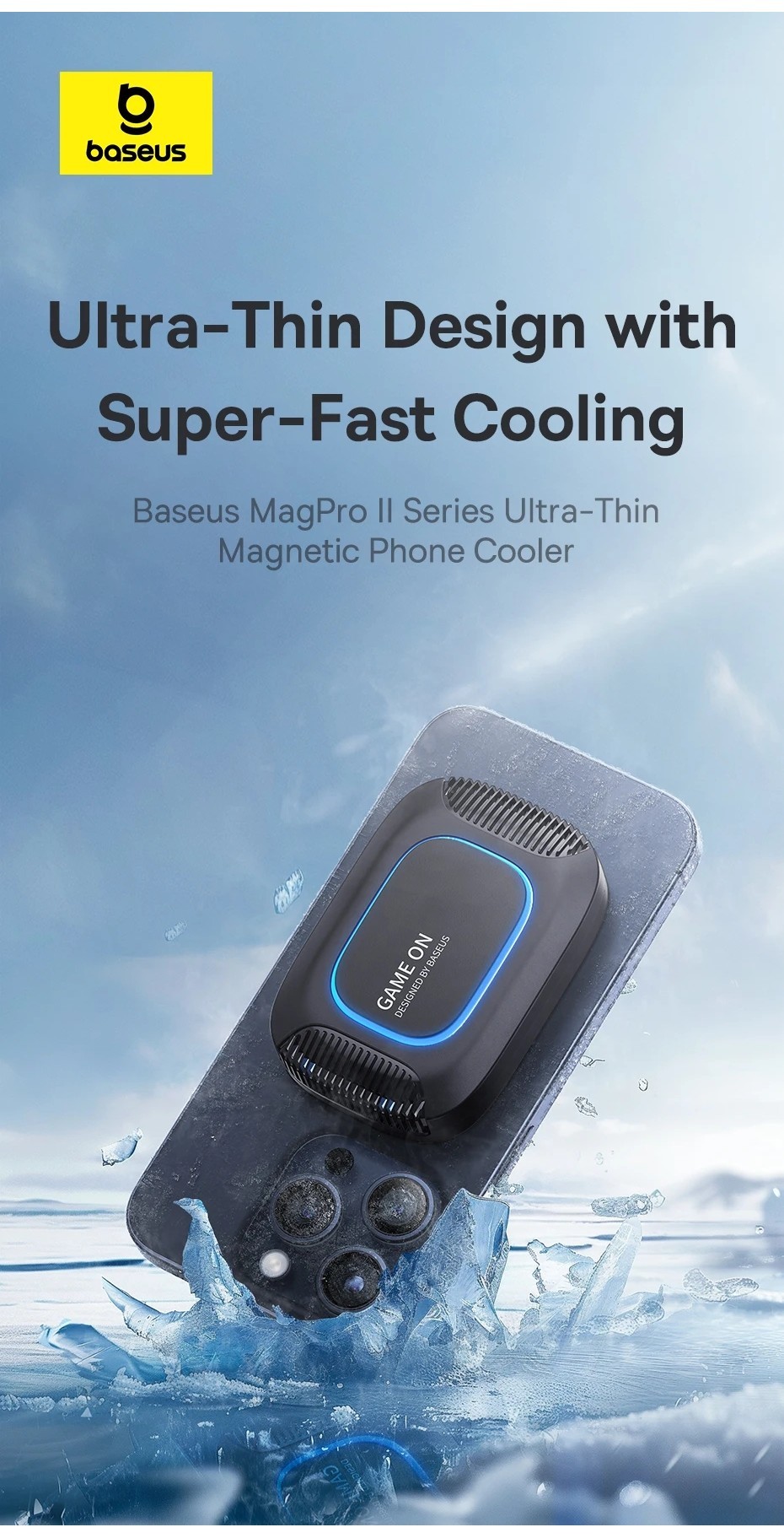 Baseus 15W Magnetic Cooler Wireless Charging Gaming Radiator With ...
