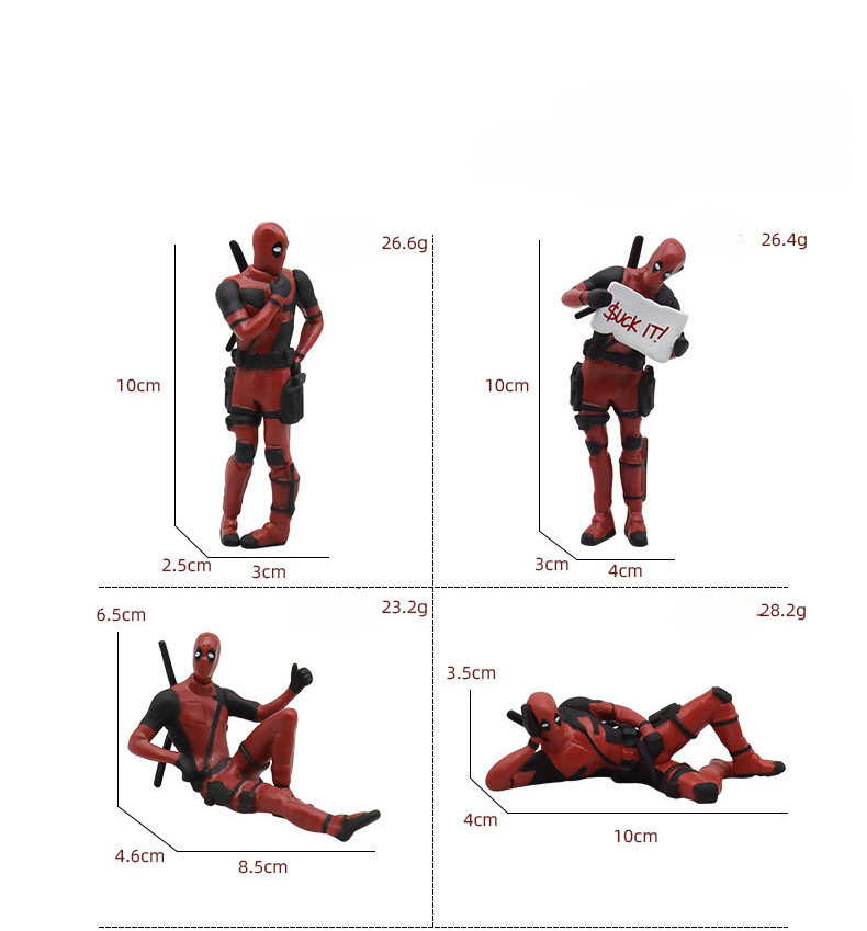 Anime Deadpool 2 Action Figure Sitting lying Posture Model Anime X-Men ...