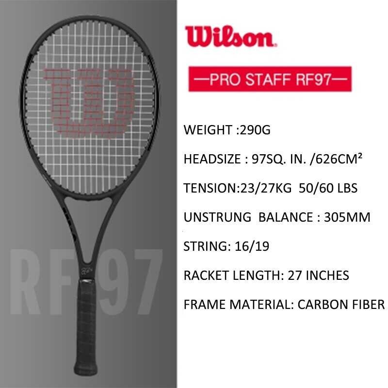 Tennis Racket Wilson Pro Staff Rf97 Federer Signature Red Black ...