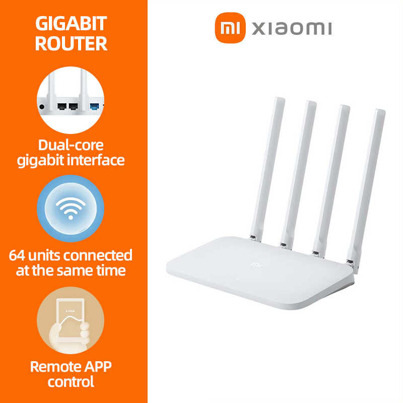 Wireless Φ Φ 4C High-Speed Intelligent WIFI Dual-Band Gigabit Router ...