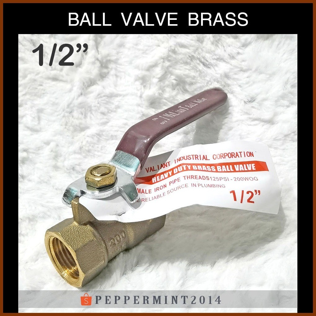 Ball Control Valve Valiant GI Water Plumbing Heavy Duty Brass Female ...