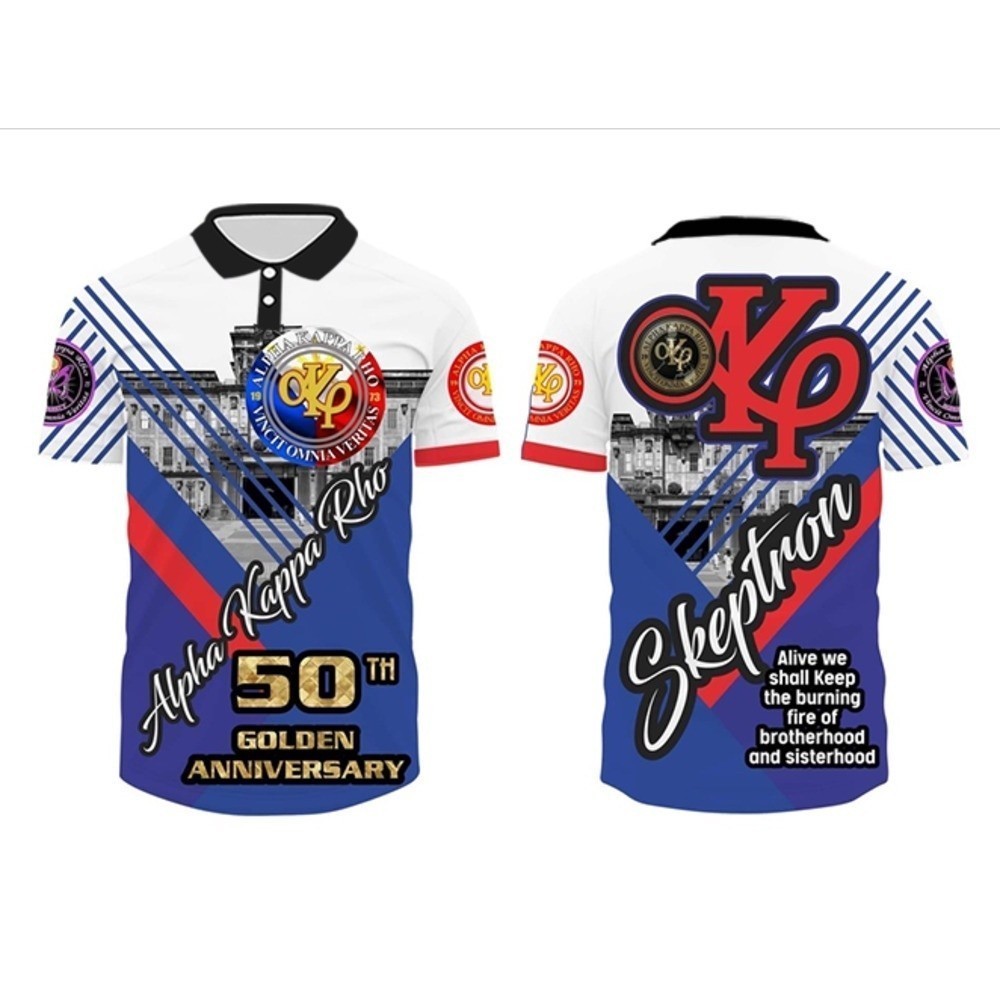 2024 alpha kappa RHO 50th golden anniversary 3d all print polo shirt ...