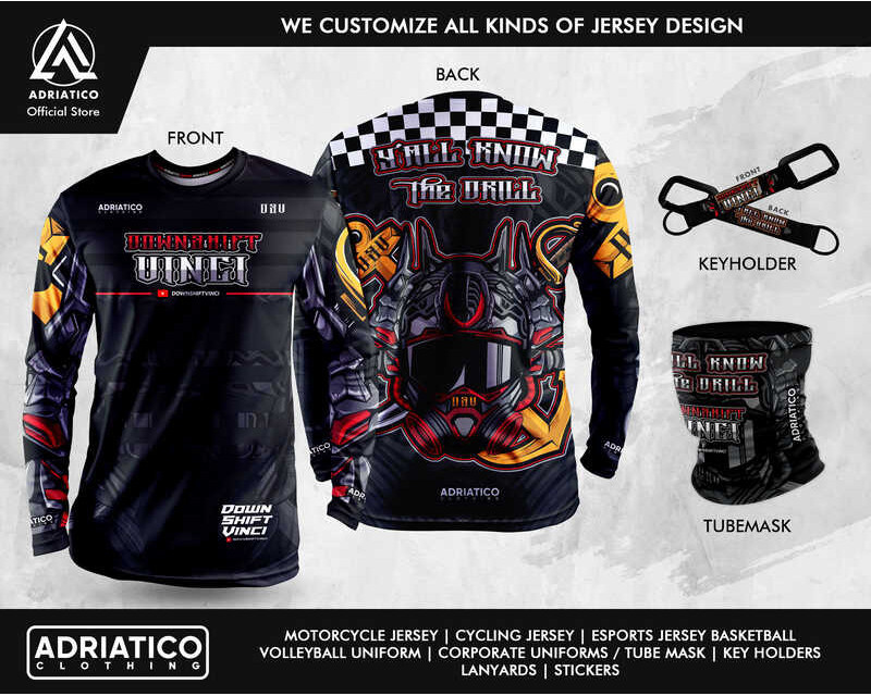 Ng Mga Damit Adriatico X Downshift Vinci Motojersey Kit [Unk] MOTOVLOG | Shopee Philippines