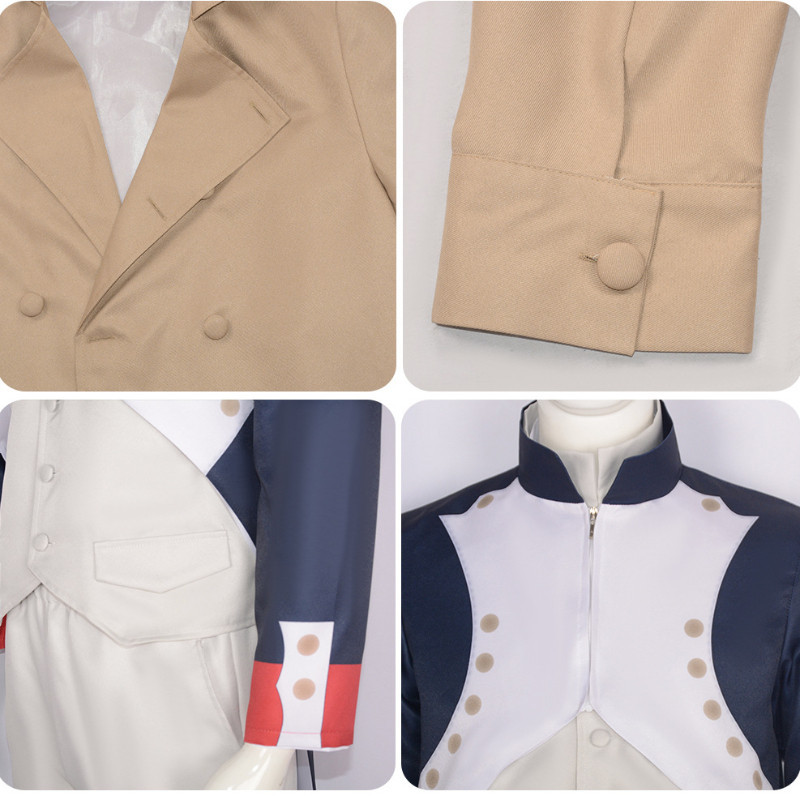Napoleon Cosplay Costume Retro French Bonaparte Emperor Cosplay ...