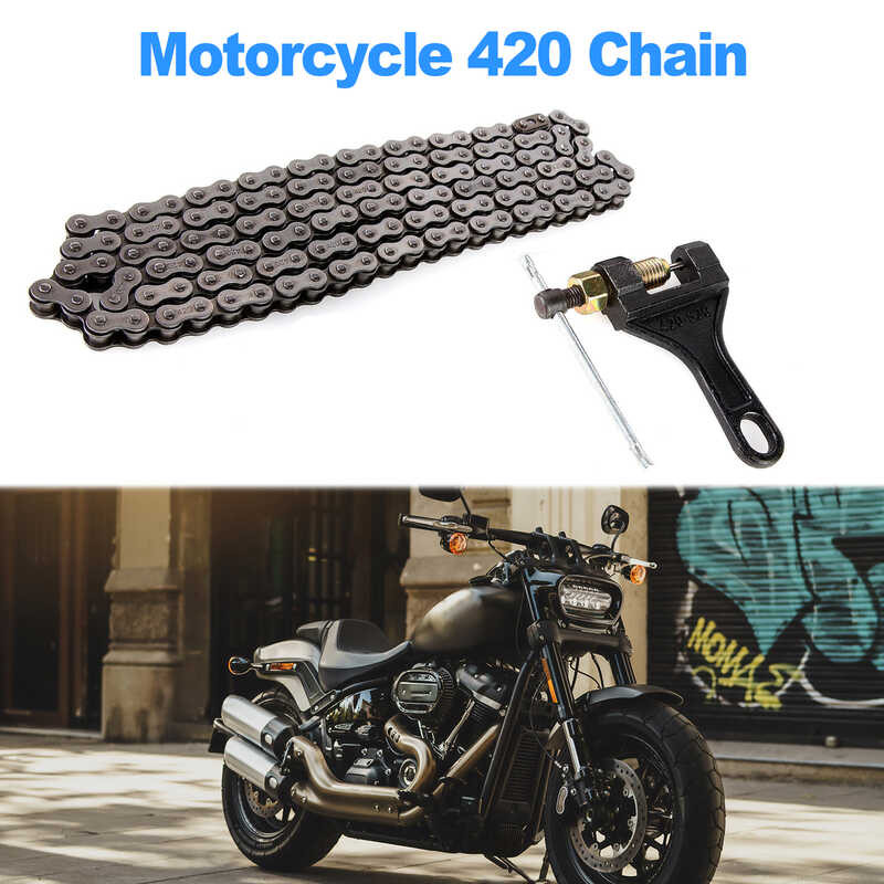 Motorcycle Standard 420 Roller 132 K Chain For 50Cc 70Cc 110Cc 125Cc ...