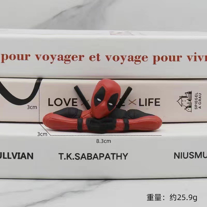 C1 SET Deadpool Woerine Action Figure Sitting Lying Posture Model Anime ...