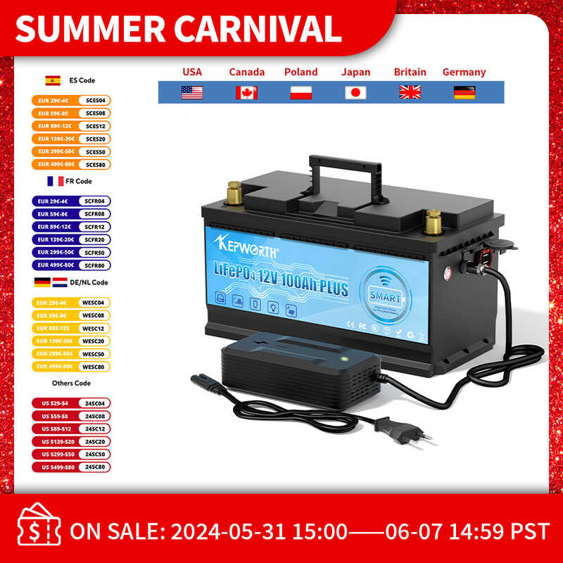 New 12V 24V 40Ah 60Ah 80Ah 100Ah 120Ah 200Ah Lithium Iron Phosphate Bluetooth - Battery Higher ...