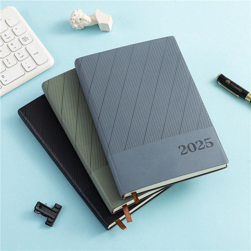 2025 Daily Planner PU Cover Agenda Schedule Notebooks Ideal for School ...