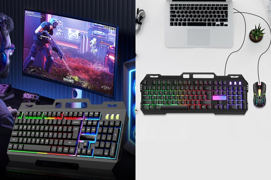 Colorful Lights Keyboard Computer Keyboard Backlit Gaming Keyboard and ...