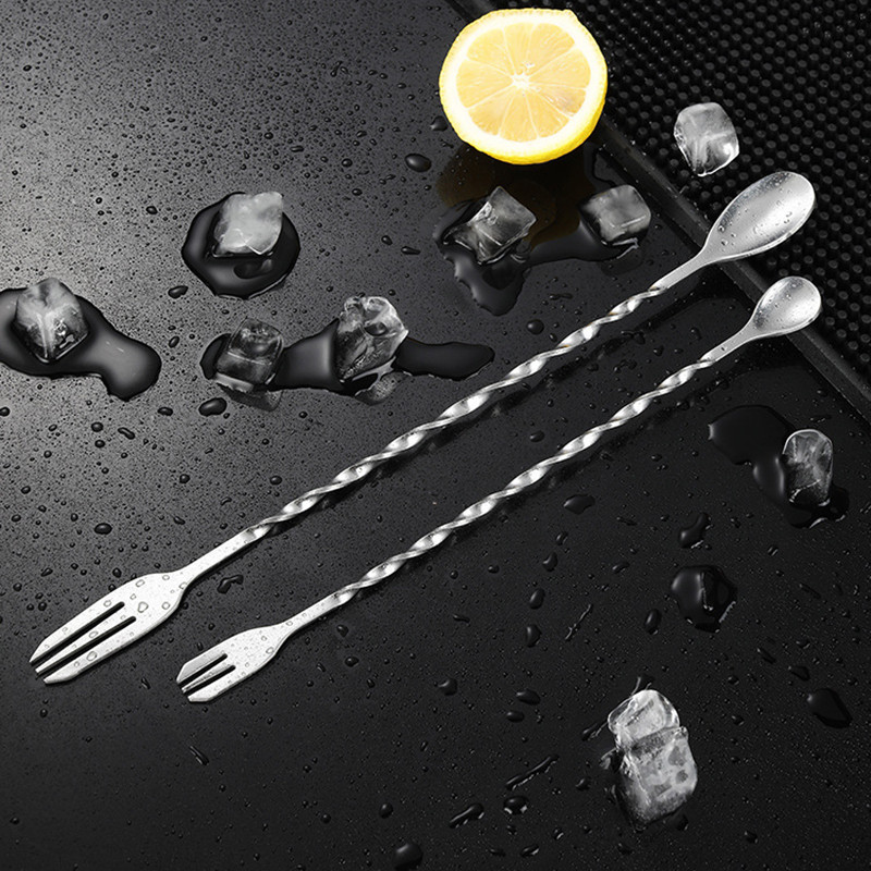 Stainless Stirrer Spoon 2 Head/26cm/32cm/ Bartender Tools/ Cocktail ...