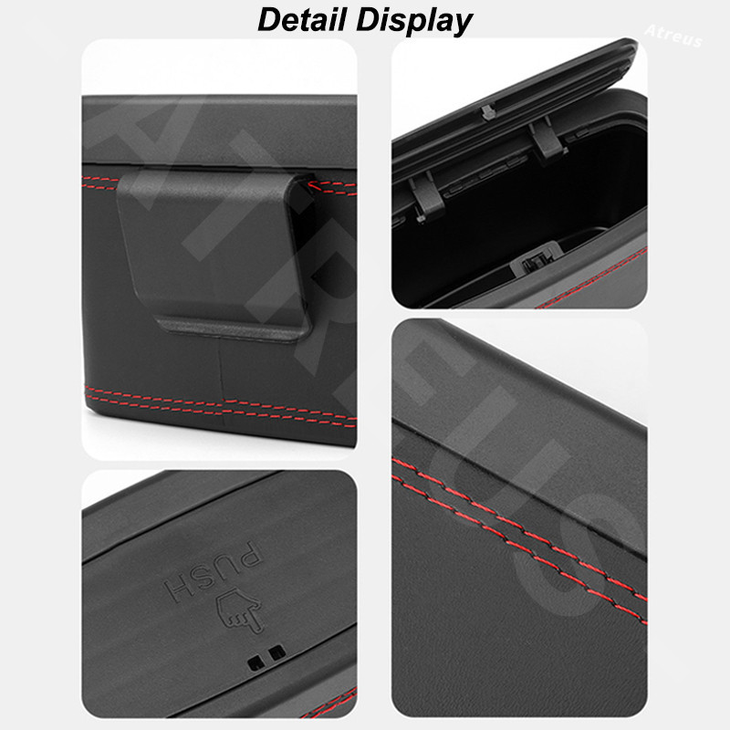 Ford Multifunction Car Trash Can Garbage Dustbin Organizer Leather ...