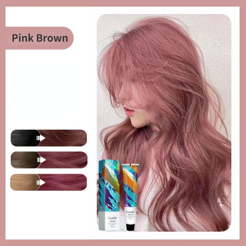 Plant Hair Dye Hazelnut Ash Brown Non-Bleaching Cream Permanent Color ...