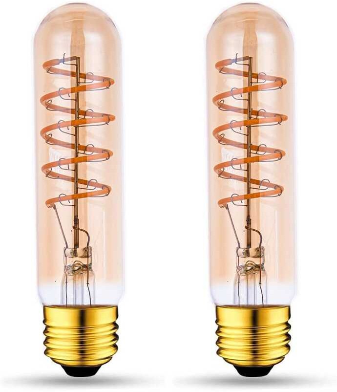 T10 bulb 40 watt equivalent 4 watt dimmable Edison tube bulb E26 medium ...