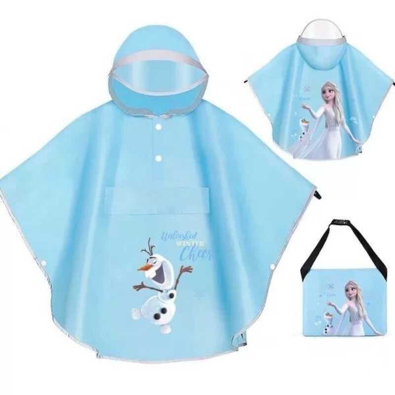 Frozen Rain Anna Elsa Poncho Kids Raincoat Outdoor Children Cartoon ...