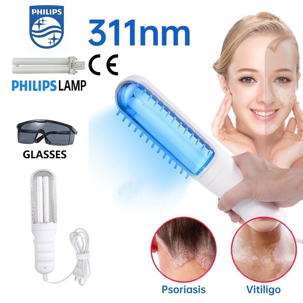 311NM Narrowband Ultraviolet UVB Lamp UV Phototherapy Light Instrument Treatment Anti Vitiligo ...