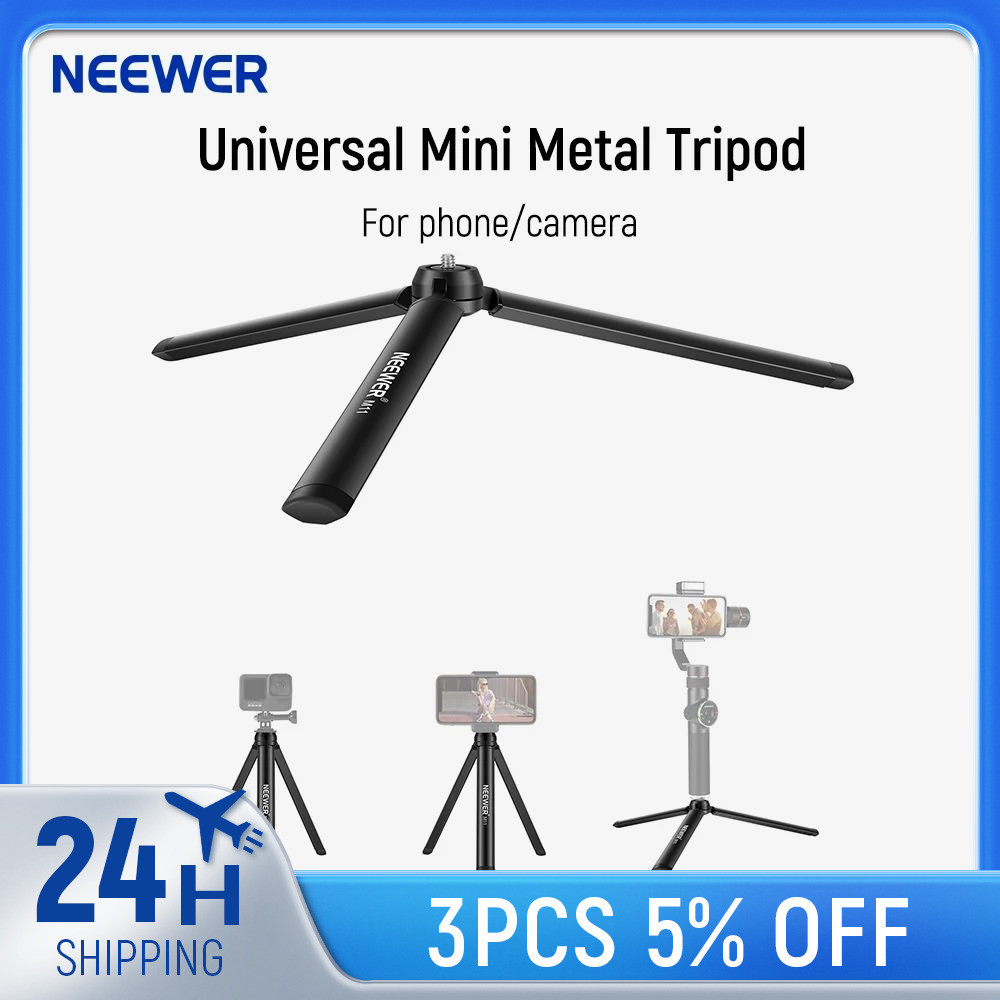 NEEWER Metal Mini Tripod Stand for Gimbal Handle Grip Stabilizer DSLR ...