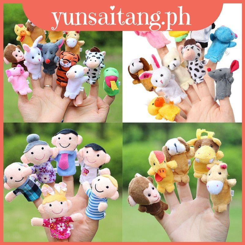 Baby Plush Toy Finger Puppets Props Animal Doll Hand Puppet Educational ...