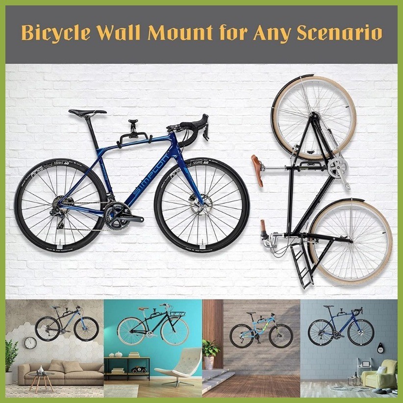 ☺ ╰ [COD]Bike Wall Mount Rack Bike Wall Hanger Adjustable 360° Mount ...