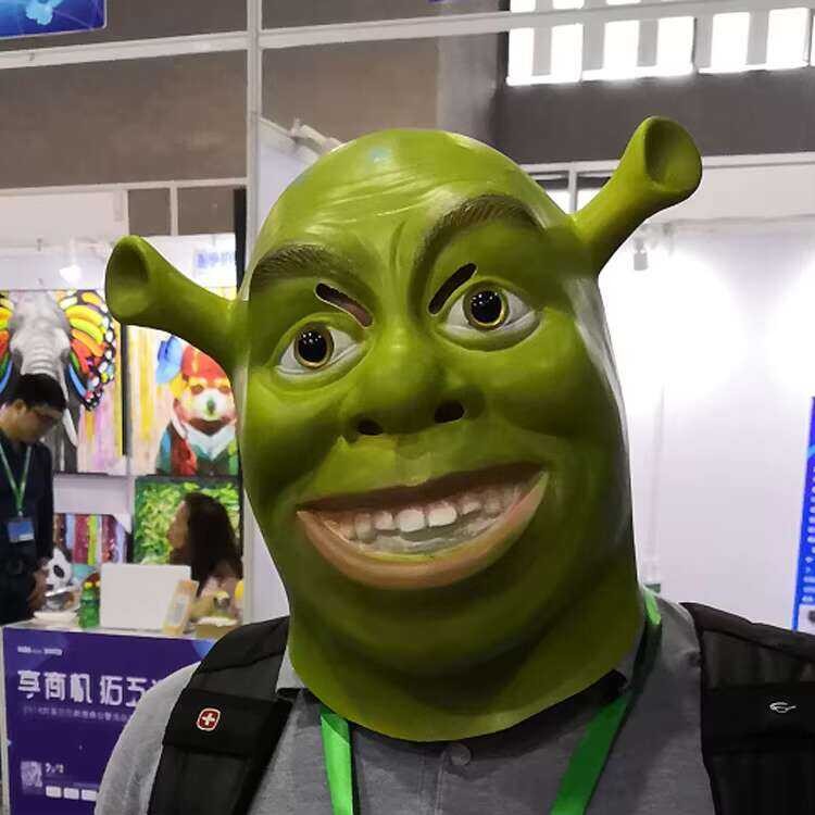 Monster Shrek Full Head Latex Halloween Carnival Party Cosplay Prop ...