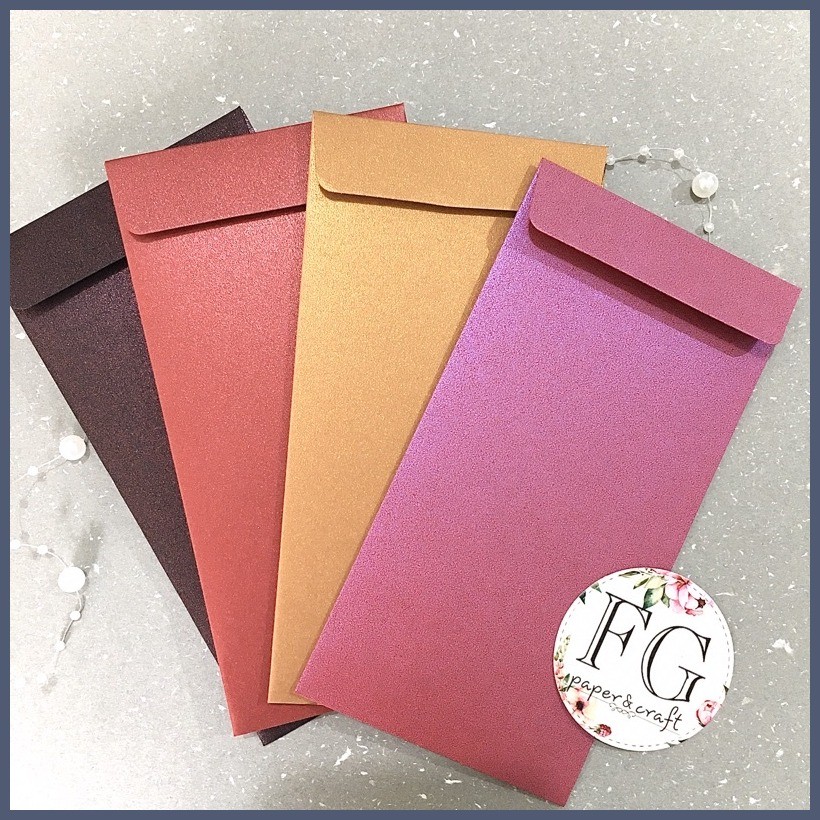 ∟ 6pcs Premium Money Envelopes, Plain Angpau 9x17cm by fgpaper | Shopee ...