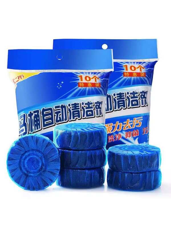 10 Blue Bubbles Deodorizer Cleaning Block Powder Bathroom Toilet ...