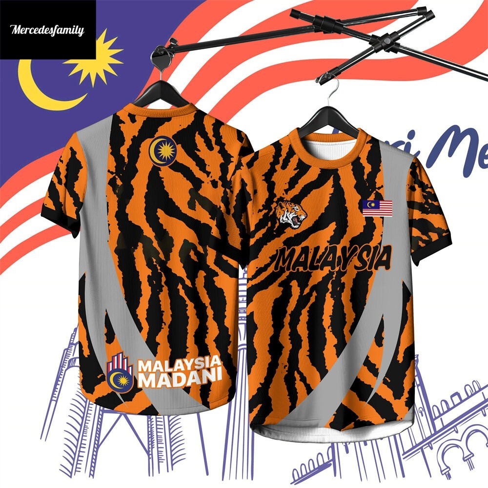 2025 New 68th Free Customized Merdeka T Shirt Sublimation Unisex Tiger ...