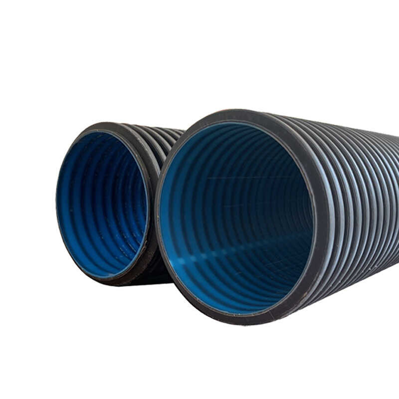 Corrugated HDPE Double-Wall Pipe Large Diameter Drainage Sewer Pipe ...