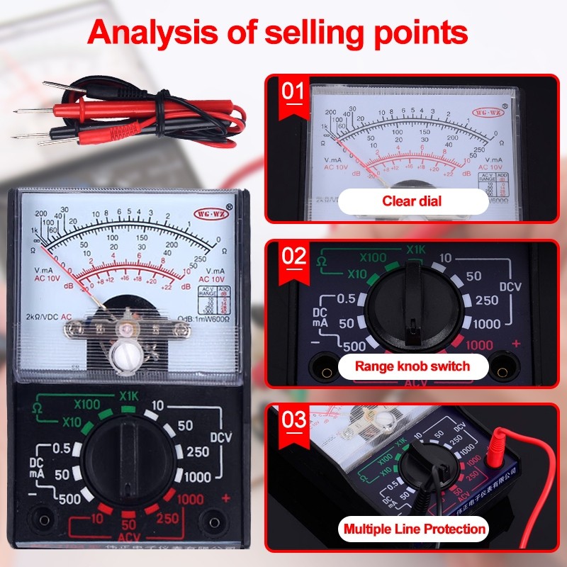 Multi Tester Pointer Multimeter Student Teaching Maintenance Digital ...