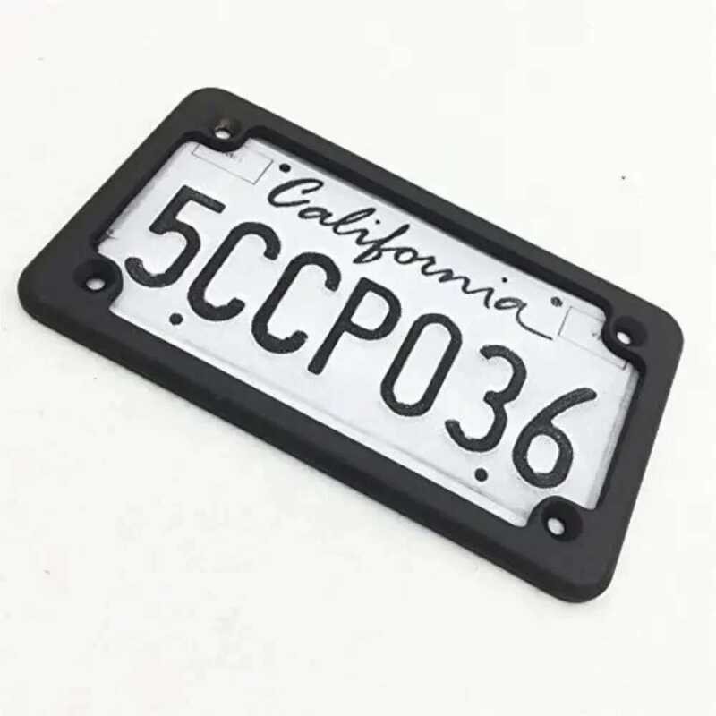 AA Motorcycle License Plate 7" X 4" Frame Chrome For Harley/ Honda ...
