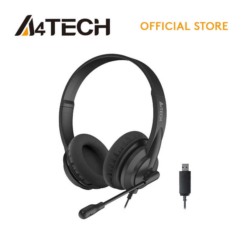 Hu-10 A4tech High Performance USB Headset Black | Shopee Philippines