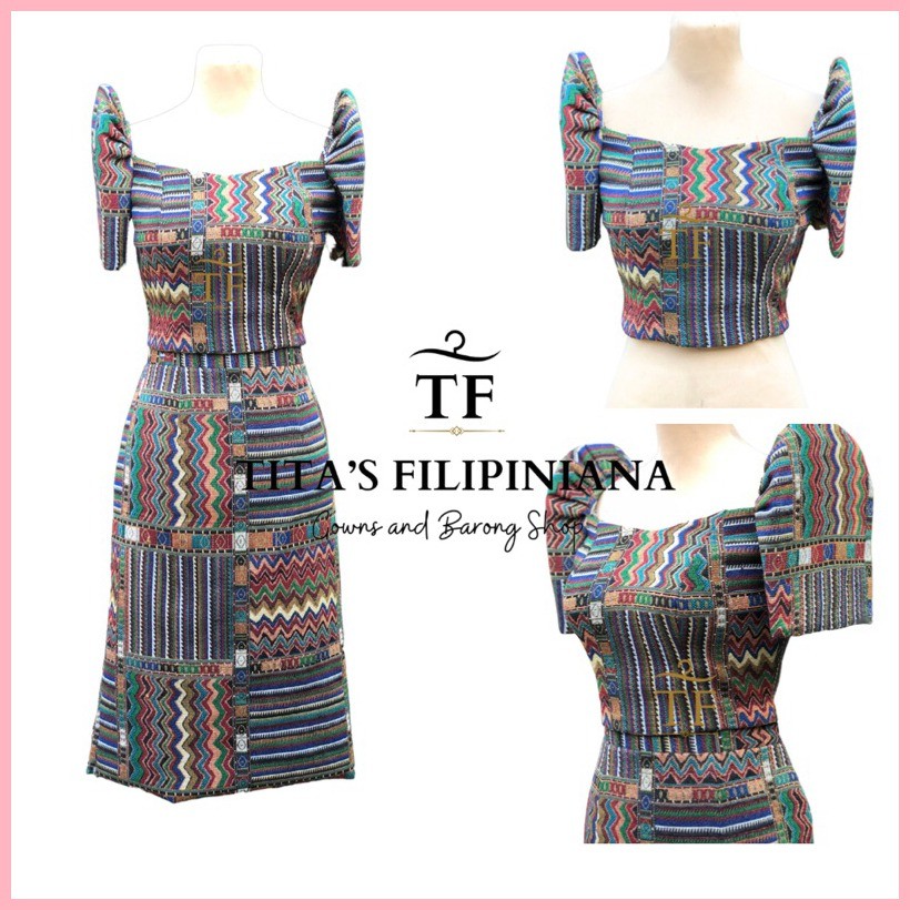Ethnic Modern Filipiniana Terno | Shopee Philippines