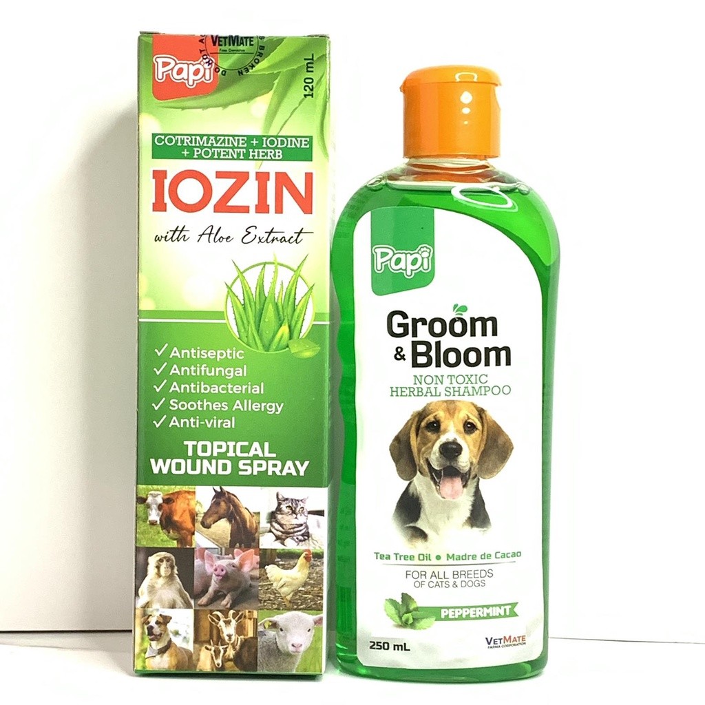 [SOUTHVET] Papi Product - Papi Iozin Wound Spray and Papi Groom & Bloom ...