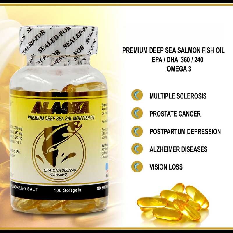 (2029 Expiration USA Product ) ALASKA PREMIUM SEA SALMON FISH OIL Epa ...