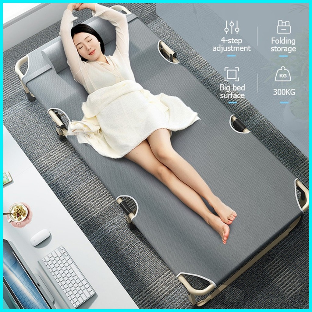 COD Folding Bed Portable Bed with foam Nap Bed Single Escort Bed ...