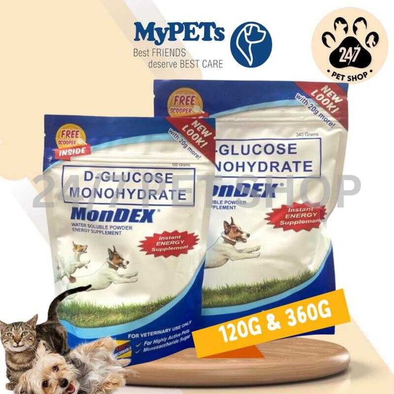 120G 360G Ex Dextrose Powder Glucose Monohydrate All Stages Dog Dogs ...