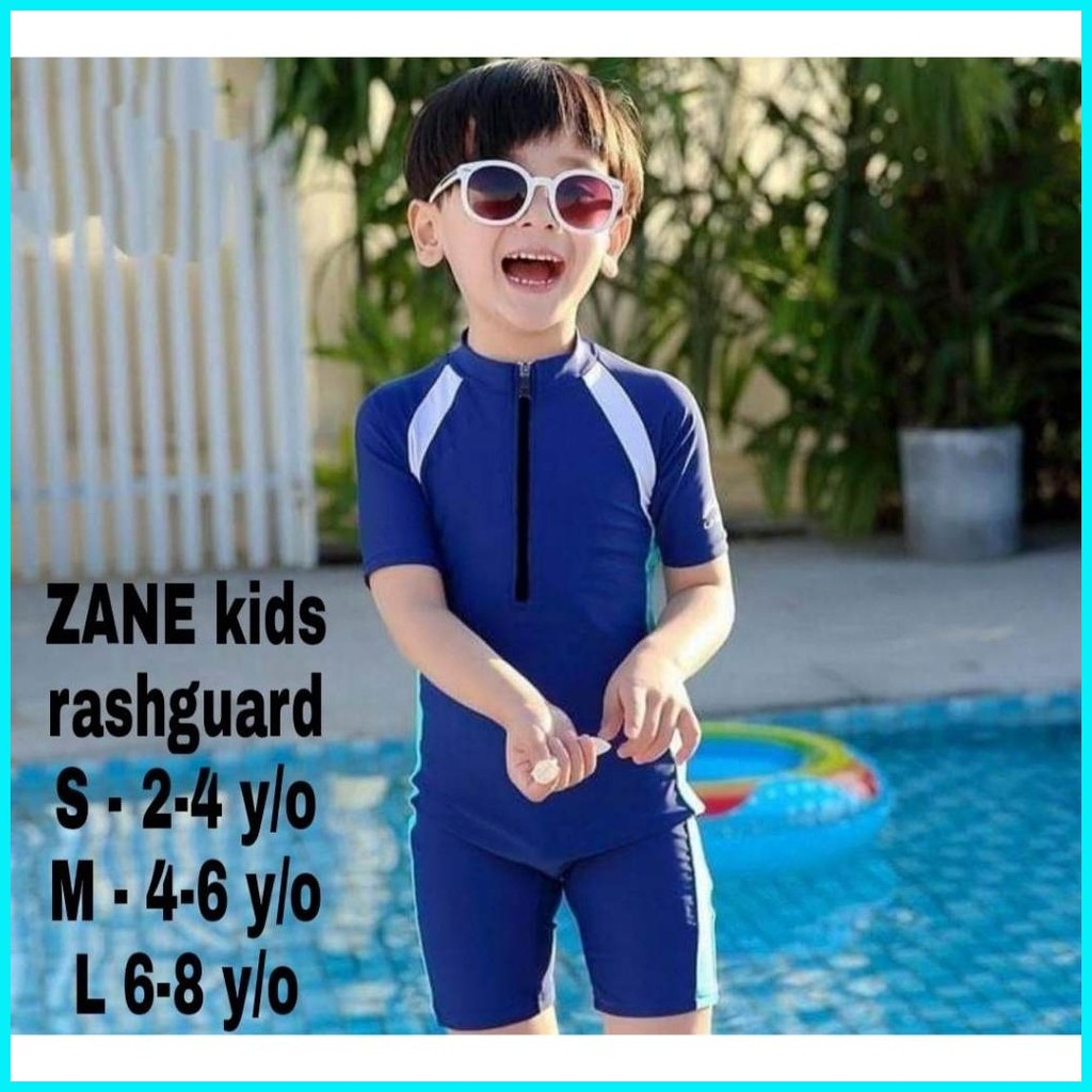 #194 Zane KIDS rashguard With front zipper | Shopee Philippines